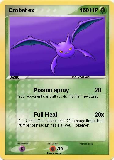 Pokémon Crobat ex 5 5 - Poison spray - My Pokemon Card