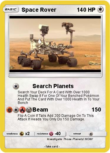Pokémon Space Rover - Search Planets - My Pokemon Card