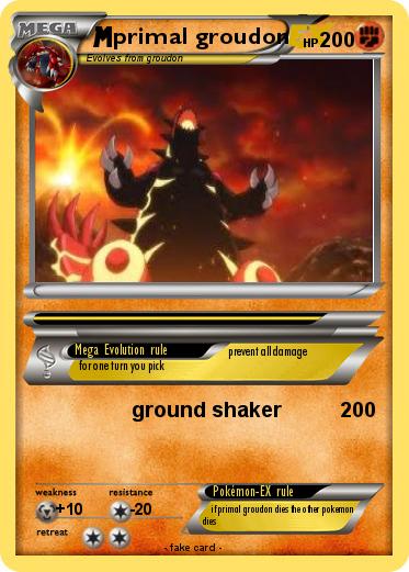 Pokémon primal groudon 421 421 - ground shaker - My Pokemon Card