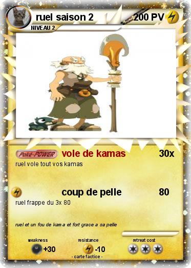 Pokémon ruel saison 2 2 - vole de kamas - Ma carte Pokémon