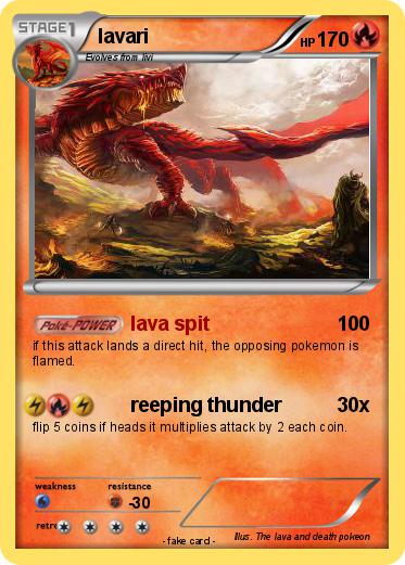 Pokémon lavari - lava spit - My Pokemon Card
