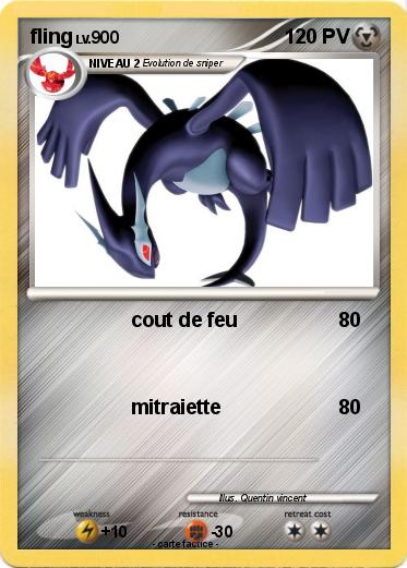 Pokémon fling 6 6 - cout de feu - Ma carte Pokémon