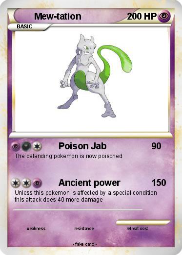 Pokémon Mew tation - Poison Jab - My Pokemon Card