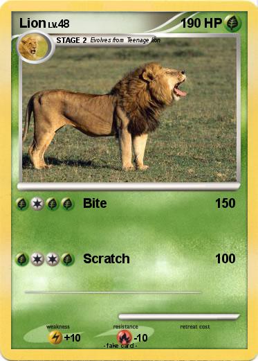 Pokémon Lion 860 860 - Bite - My Pokemon Card