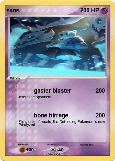 Pokémon Sans 4013 4013 - gaster blaster - My Pokemon Card