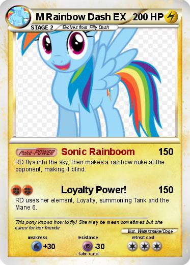 Pokémon M Rainbow Dash EX 1 1 - Sonic Rainboom - My Pokemon Card
