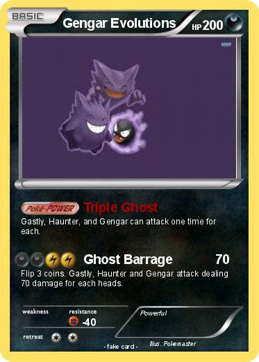 Pokémon Gengar Evolutions - Triple Ghost - My Pokemon Card