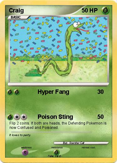 Pokémon Craig 62 62 - Hyper Fang - My Pokemon Card
