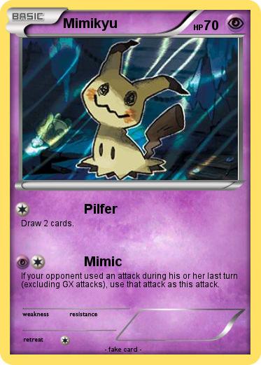 Pokémon Mimikyu 66 66 - Pilfer - My Pokemon Card