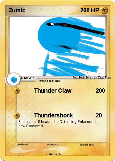 Pokémon Zumic - Thunder Claw - My Pokemon Card