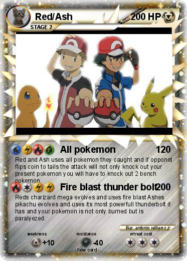 Pokémon Red Ash - All pokemon - My Pokemon Card