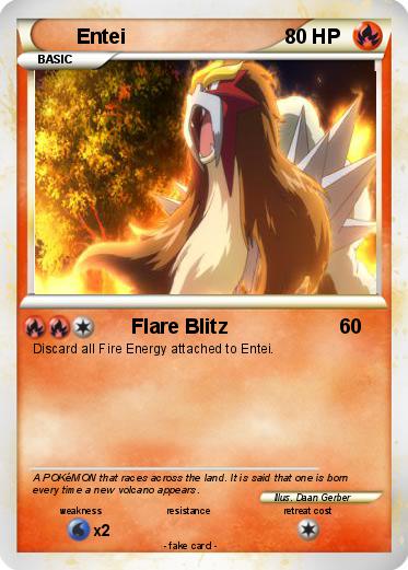 Pokémon Entei 2136 2136 - Flare Blitz - My Pokemon Card