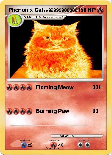 Pokémon Phenonix Cat - Flaming Meow - My Pokemon Card