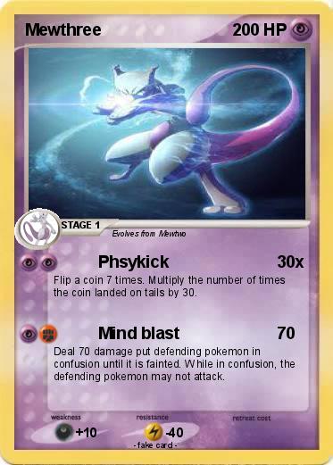 Pokémon Mewthree 1215 1215 - Phsykick - My Pokemon Card