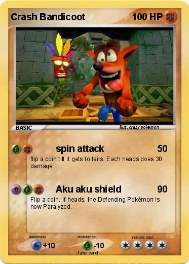 Pokémon Crash Bandicoot 242 242 - spin attack - My Pokemon Card