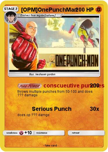 Pokémon OPM OnePunchMan - conscueutive punches - My Pokemon Card