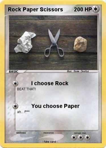 Pokémon Rock Paper Scissors 6 6 - I choose Rock - My Pokemon Card