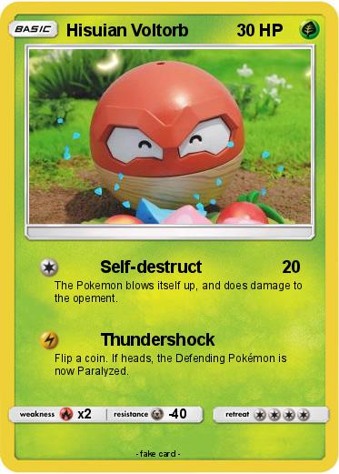 Pokémon Hisuian Voltorb - Self-destruct - My Pokemon Card