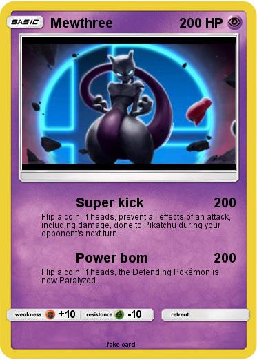 Pokémon Mewthree 1312 1312 - Super kick - My Pokemon Card