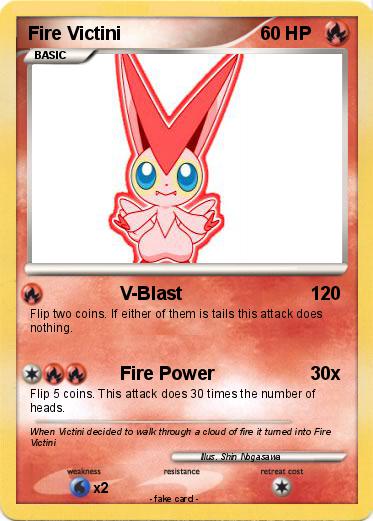 Pokémon Fire Victini - V-Blast - My Pokemon Card