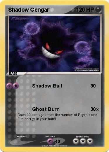 Pokémon Shadow Gengar 5 5 - Shadow Ball - My Pokemon Card
