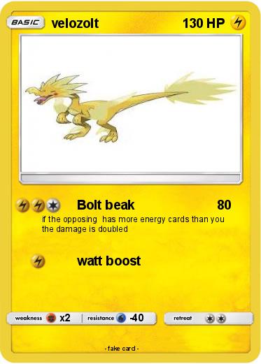 Pokémon velozolt - Bolt beak - My Pokemon Card
