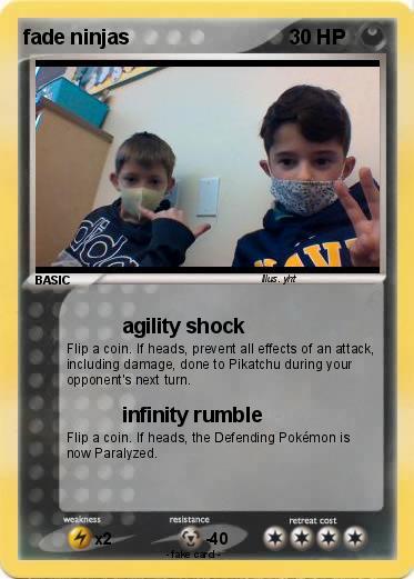 Pokémon fade ninjas - agility shock - My Pokemon Card