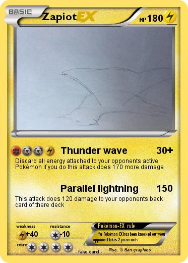 Pokémon Zapiot - Thunder wave - My Pokemon Card