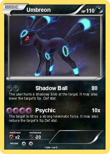 Pokémon Umbreon 1209 1209 - Shadow Ball - My Pokemon Card