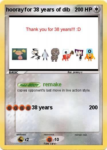 Pokémon hooray for 38 years of dib - remake - My Pokemon Card
