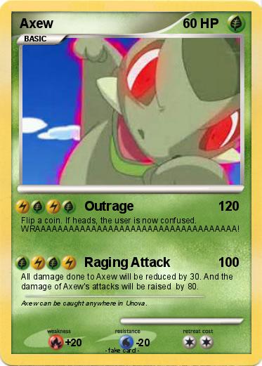 Pokémon Axew 209 209 - Outrage - My Pokemon Card