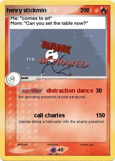 Pokémon henry stickmin 100 100 - distraction dance - My Pokemon Card