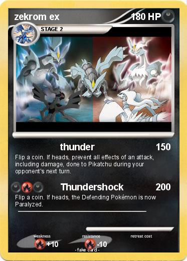 Pokémon zekrom ex 464 464 - thunder - My Pokemon Card