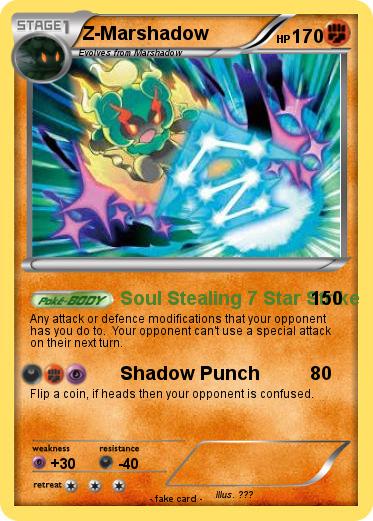 Pokémon Z Marshadow - Soul Stealing 7 Star Strike - My Pokemon Card