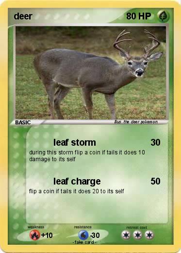 Pokémon deer 106 106 - leaf storm - My Pokemon Card
