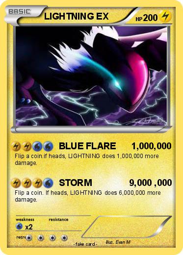 Pokémon LIGHTNING EX 1 1 - BLUE FLARE 1,000,000 - My Pokemon Card