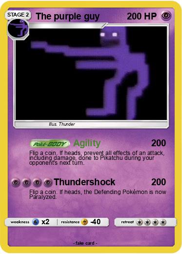 Pokémon The purple guy 11 11 - Agility - My Pokemon Card