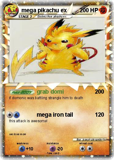 Pokémon mega pikachu ex 108 108 - grab domi - My Pokemon Card