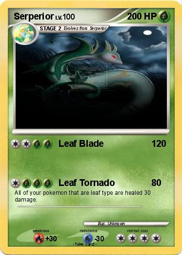 Pokémon Serperior 550 550 - Leaf Blade - My Pokemon Card
