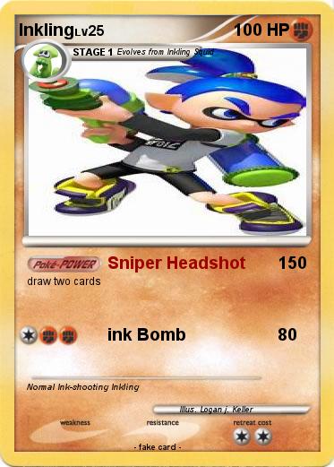 Pokémon Inkling 153 153 - Sniper Headshot - My Pokemon Card
