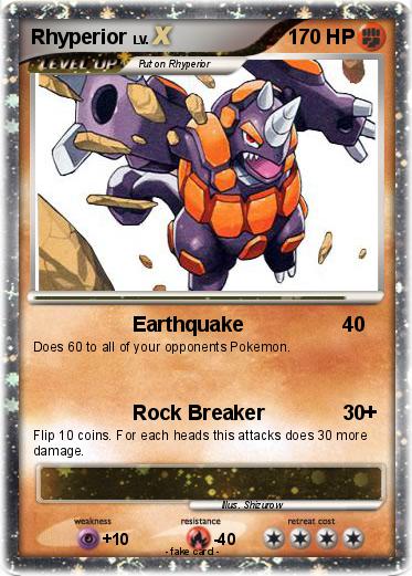 Pokémon Rhyperior 244 244 - Earthquake - My Pokemon Card