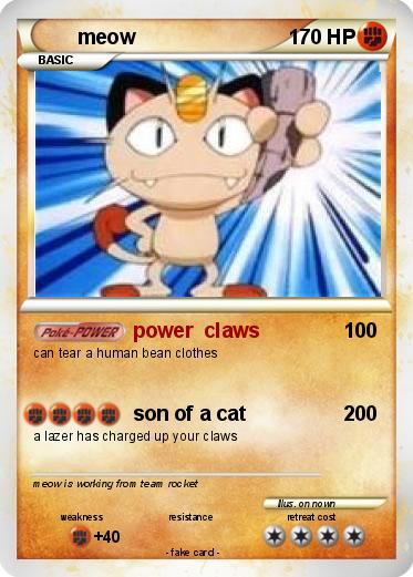 Pokémon meow 53 53 - power claws - My Pokemon Card