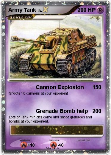 Pokémon Army Tank 10 10 - Cannon Explosion - My Pokemon Card
