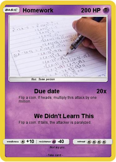Pokémon Homework 121 121 - Due date - My Pokemon Card