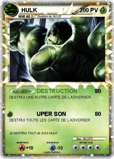 Pokémon HULK 294 294 - DESTRUCTION - Ma carte Pokémon