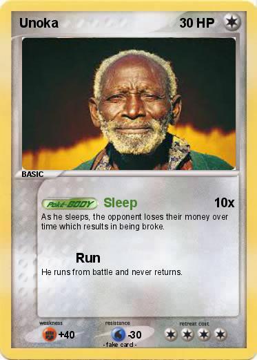 Pokémon Unoka - Sleep - My Pokemon Card