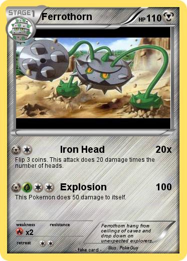 Pokémon Ferrothorn 60 60 - Iron Head - My Pokemon Card
