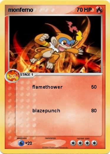 Pokémon monferno - flamethower - My Pokemon Card