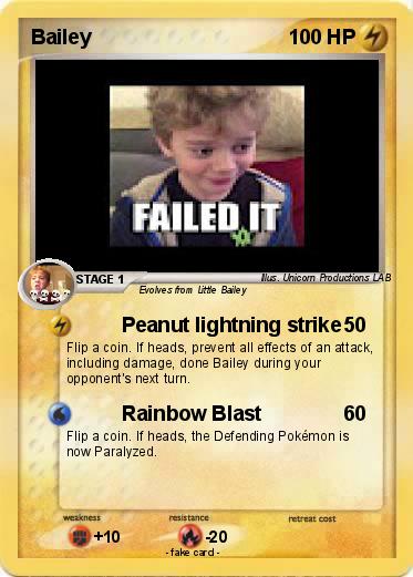 Pokémon Bailey 169 169 - Peanut lightning strike - My Pokemon Card