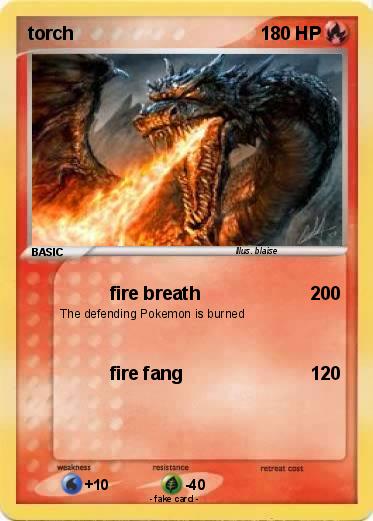 Pokémon torch 135 135 - fire breath - My Pokemon Card